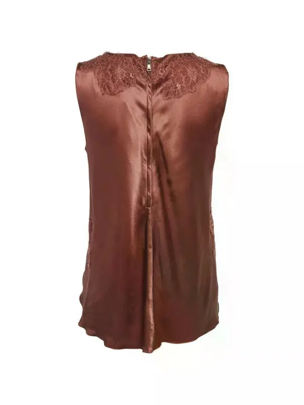 Dolce & Gabbana Satin Lace Detail Top