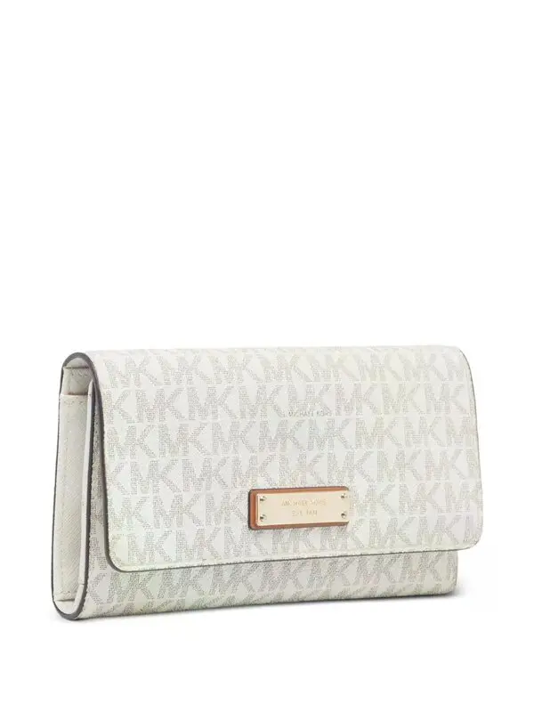 Michael Kors Signature Trifold Wallet - White