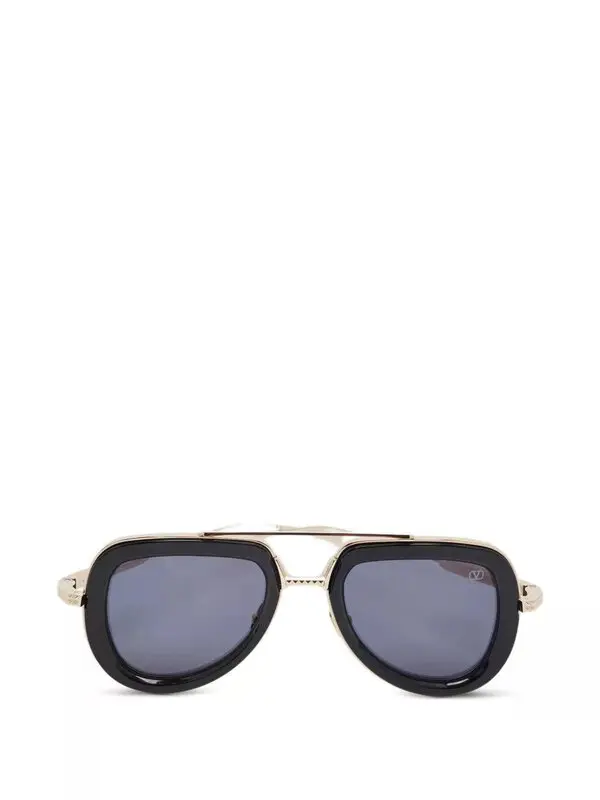 Valentino Garavani Vlogo Pilot Sunglasses - Black