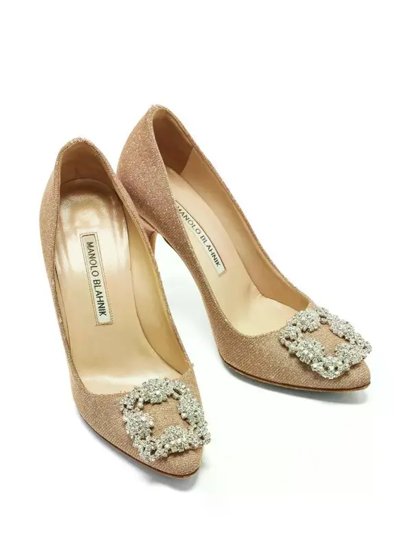 Manolo Blahnik Hangisi Crystal-embellished Heeled Pumps