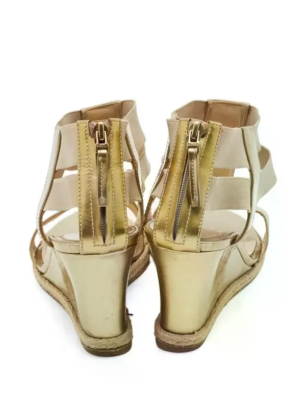 Fendi Elastic Wedge Sandals
