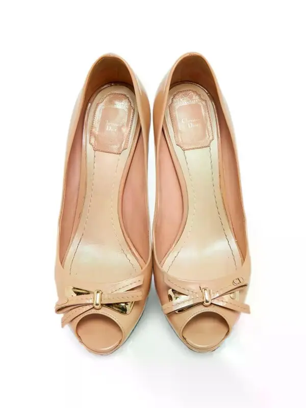 Dior Bow Peep-toe Pumps