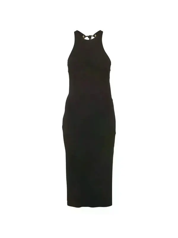 Elisabetta Franchi Jersey Halter Neck Open Back Midi Dress