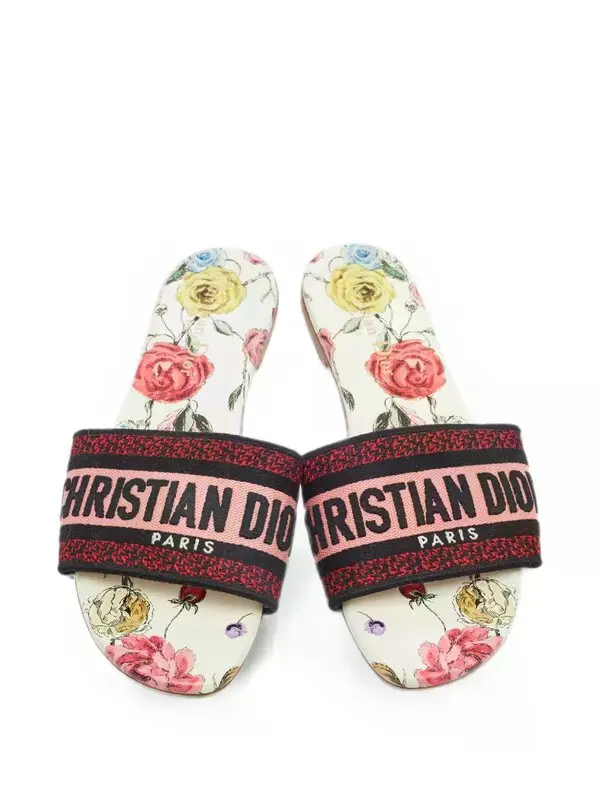 Dior Dway Jacquard Flat Sandals