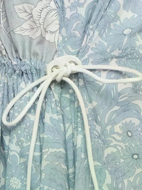 Max Mara Floral Print Asymmetrical Midi Dress