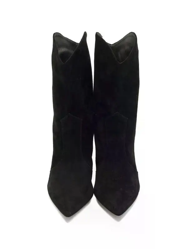 GIANVITO ROSSI Suede Pointed-toe Ankle Boots