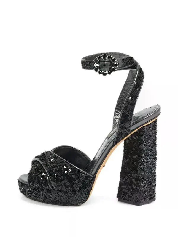 Dolce & Gabbana Sequin Embellished Heeled Sandals