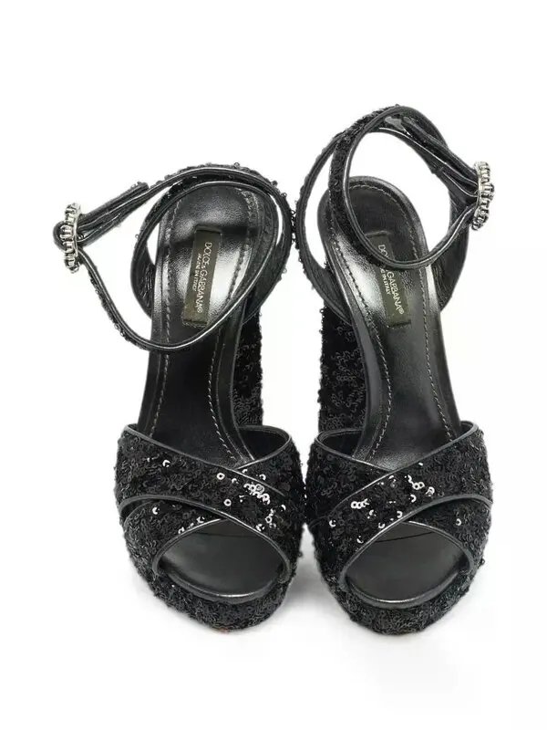 Dolce & Gabbana Sequin Embellished Heeled Sandals