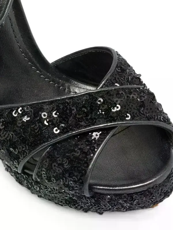 Dolce & Gabbana Sequin Embellished Heeled Sandals