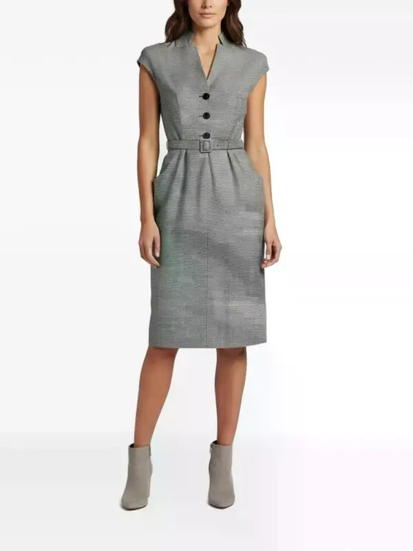 Dior Houndstooth Midi Dress