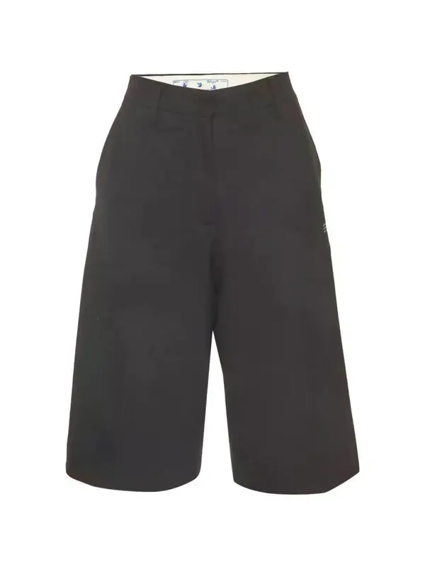 Off-White Twill Bermuda Shorts