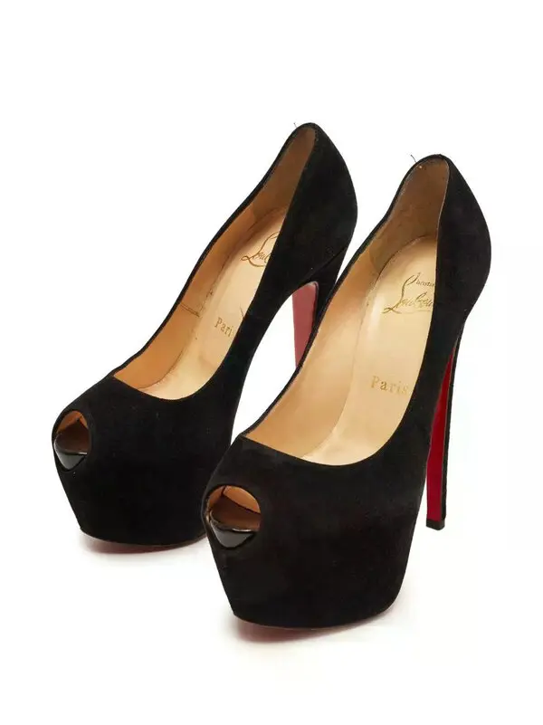CHRISTIAN LOUBOUTIN Peep-toe Platform Pumps - Black