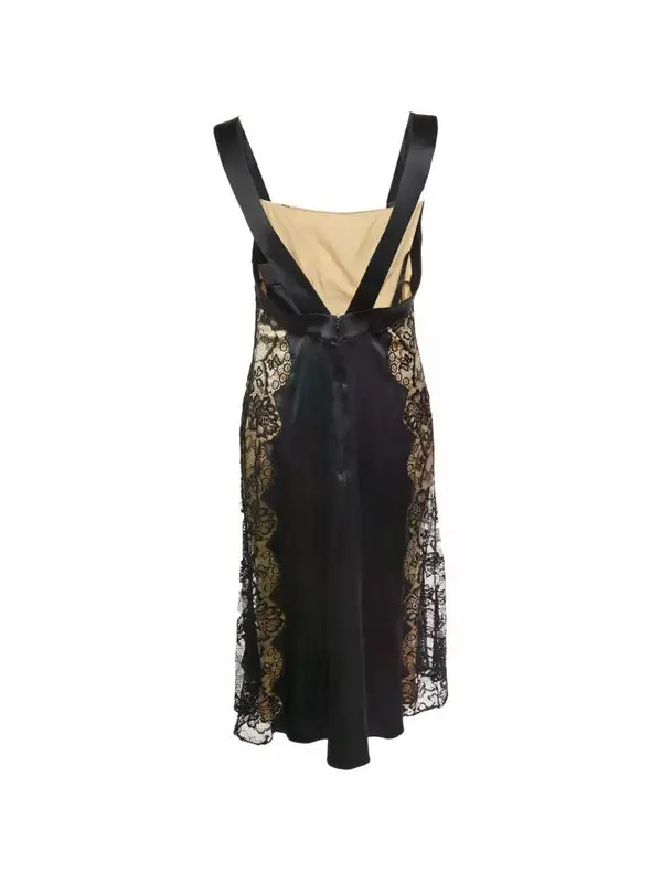 Dolce & Gabbana Lace-panel Satin Midi Dress