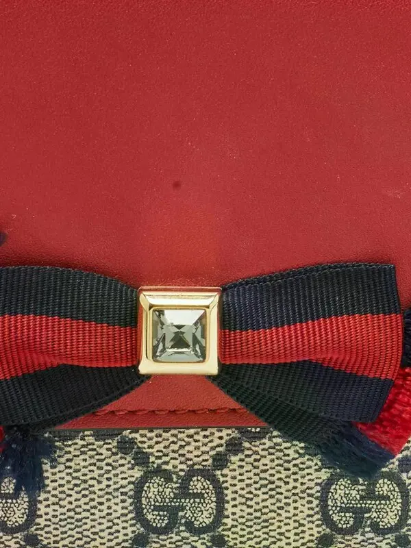 Gucci Gg Supreme Crystal-bow Wallet