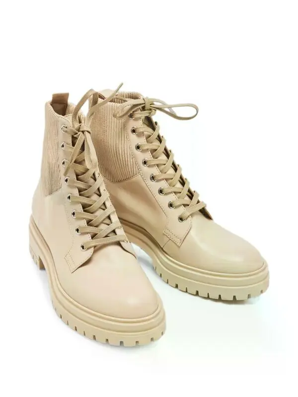 GIANVITO ROSSI Martis Lace-up Combat Boots