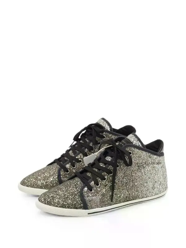 Marc Jacobs Glitter Embellished Lace-up Sneakers