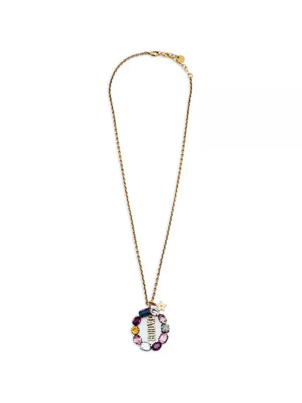 Dior J'adior Crystal Pendant Necklace - Gold