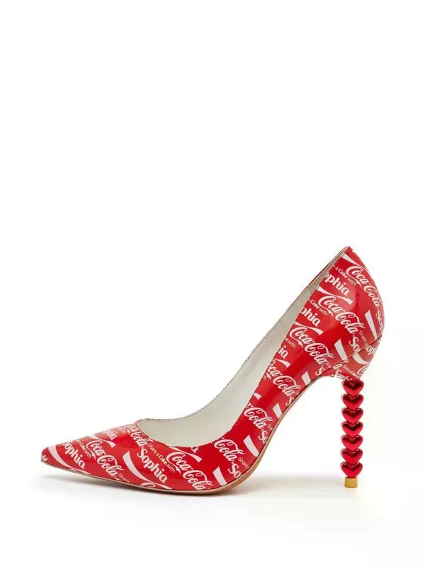 SOPHIA WEBSTER Coca-cola Pointed-toe Pumps - Red