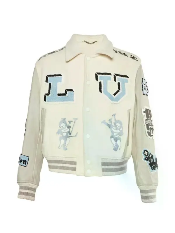 LOUIS VUITTON Bugs Bunny Embroidered Wool Varsity Jacket