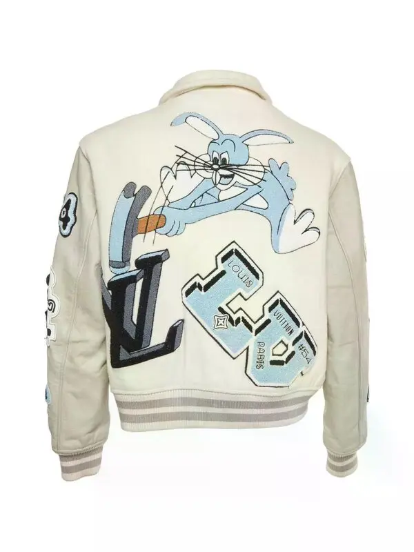 LOUIS VUITTON Bugs Bunny Embroidered Wool Varsity Jacket