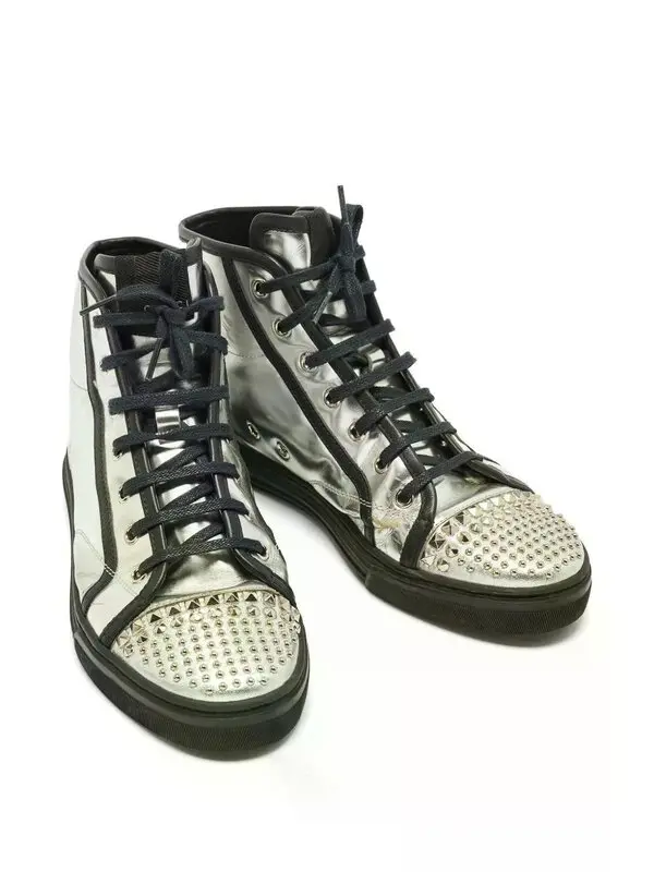 Gucci Stud-embellished Leather High-top Sneakers
