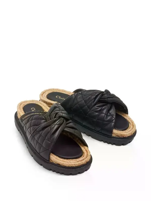 Dior D-twist Cannage Espadrille Sandals