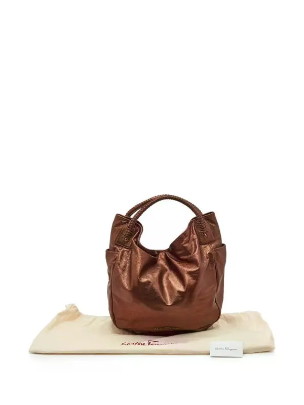 FERRAGAMO Braided Handle Tote Bag