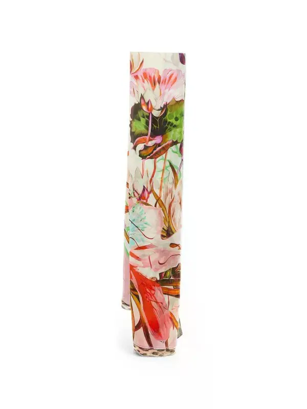 Roberto Cavalli Floral-print Silk Stole - Neutrals