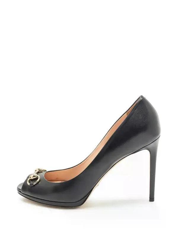 Gucci Horsebit Peep-toe Stiletto Pumps