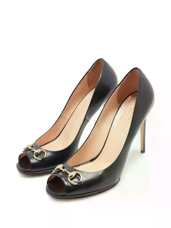 Gucci Horsebit Peep-toe Stiletto Pumps