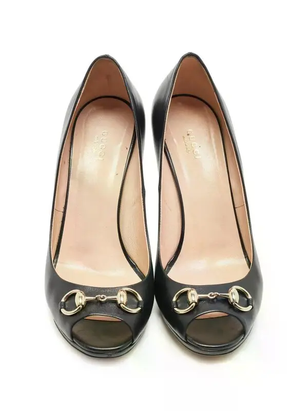 Gucci Horsebit Peep-toe Stiletto Pumps