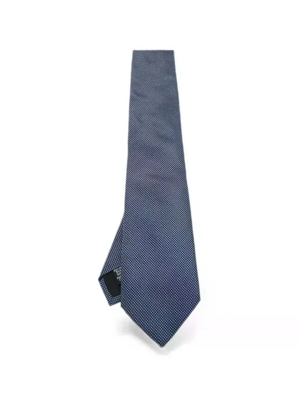 BOSS Patterned Silk Neck Tie - Blue