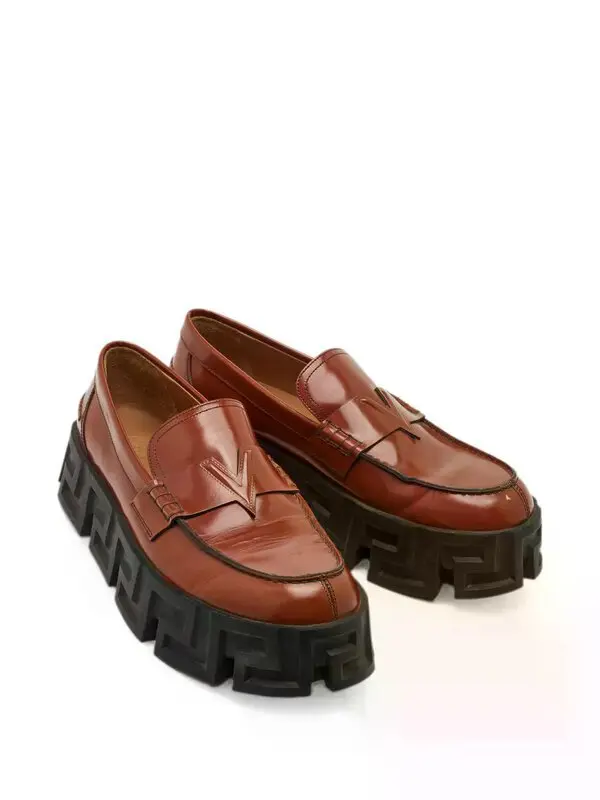 Versace Greca Platform Loafers