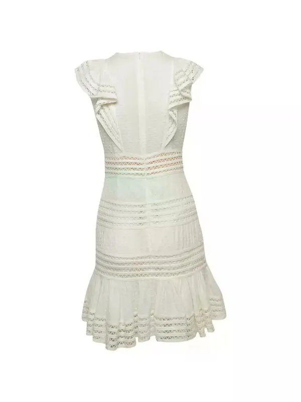Zimmermann Cotton Lace Ruffled Midi Dress