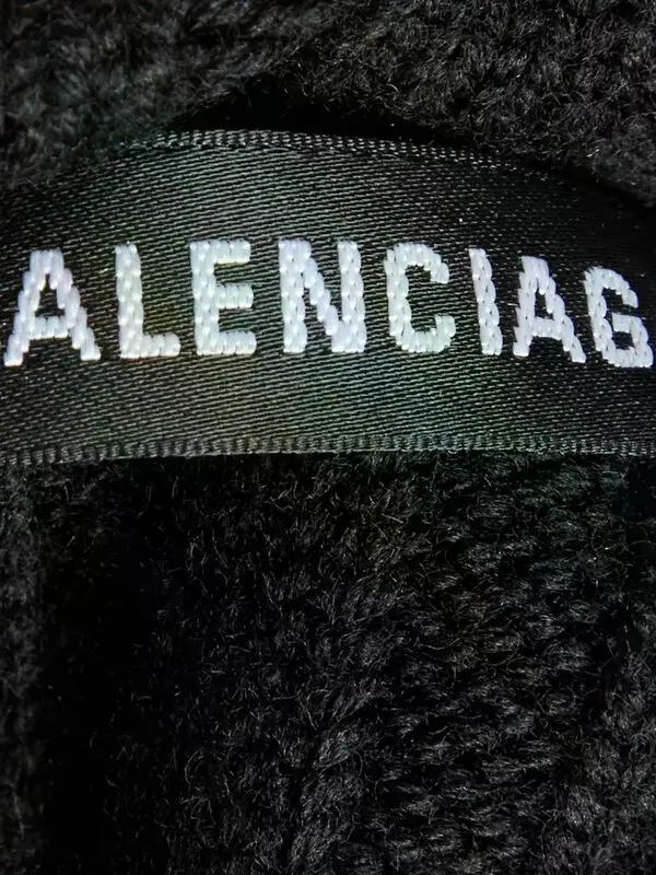 Balenciaga Ribbed Knit Turtleneck Sweater