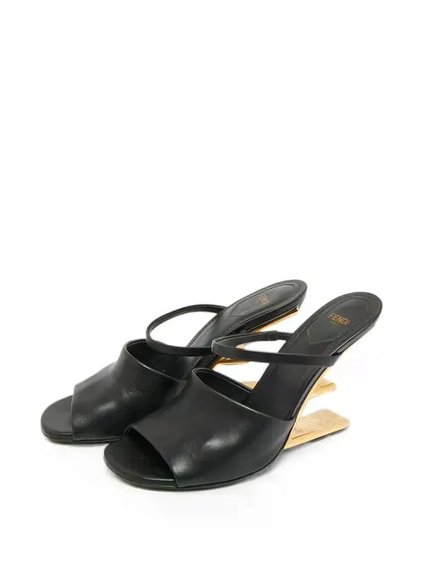 Fendi Sculpted Wedge Sandals
