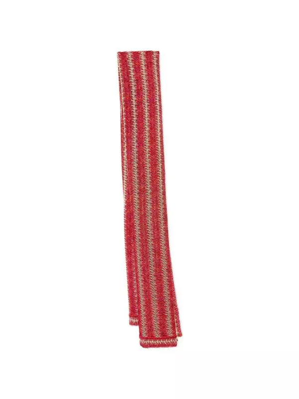 Missoni Lurex Knit Scarf - Red