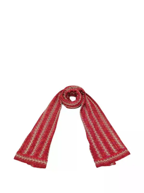 Missoni Lurex Knit Scarf - Red