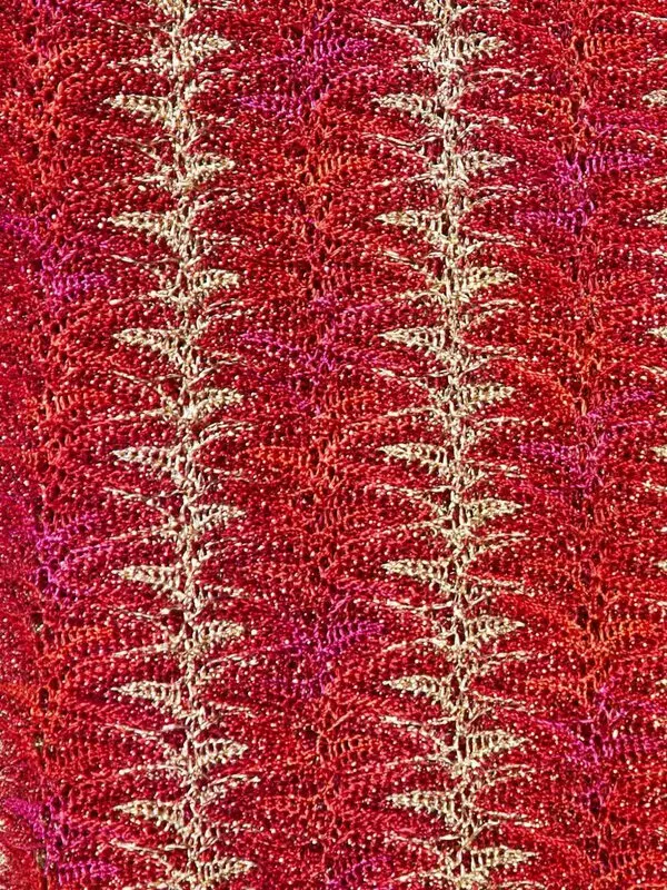 Missoni Lurex Knit Scarf - Red