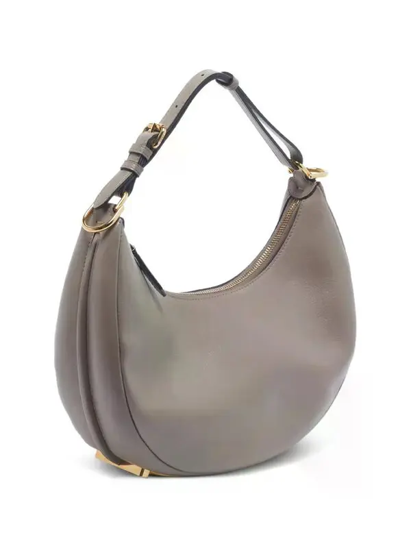 Fendi Leather Shoulder Bag - Grey