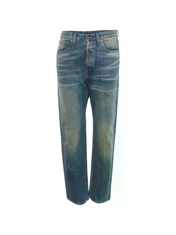 Gucci High-rise Jeans With Butterfly Detail