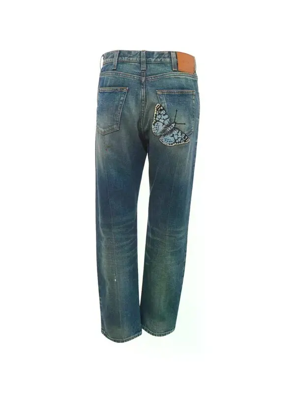 Gucci High-rise Jeans With Butterfly Detail