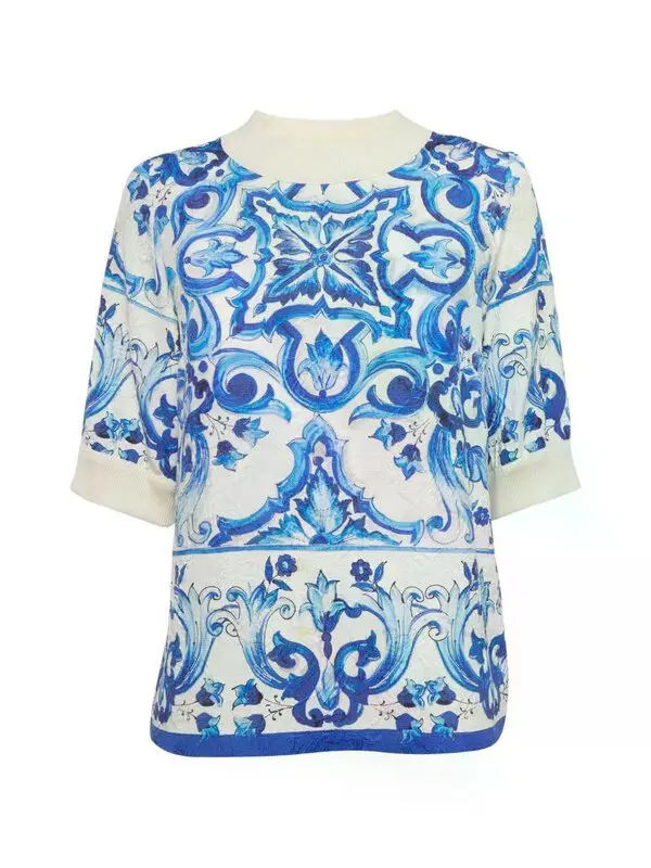 Dolce & Gabbana Majolica Jacquard Top