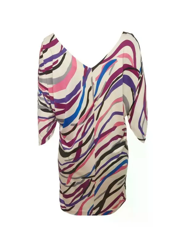 Diane Von Furstenberg Batwing Sleeve Printed Mini Dress