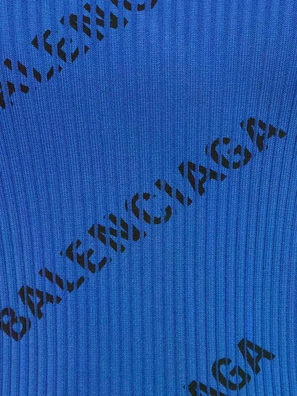 Balenciaga Logo-print Rib-knit Sweater