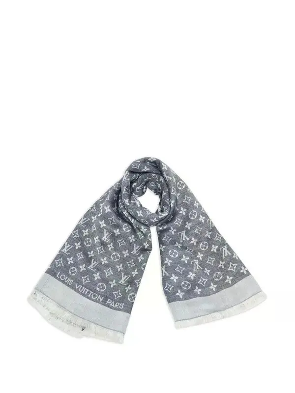 LOUIS VUITTON Monogram Square Scarf - Blue