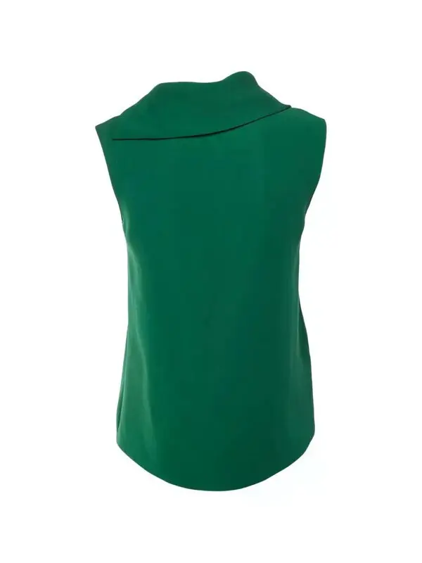 Carolina Herrera Drape-neck Sleeveless Blouse