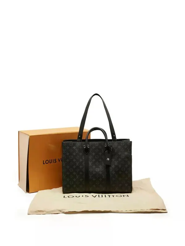 LOUIS VUITTON Sac Plat 24h Monogram Eclipse Tote Bag