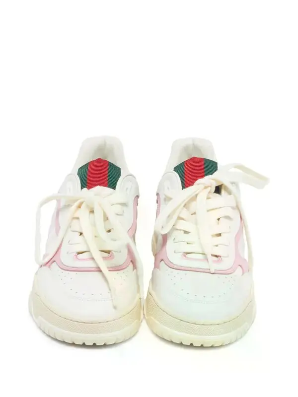 Gucci Web Perforated Leather Sneakers