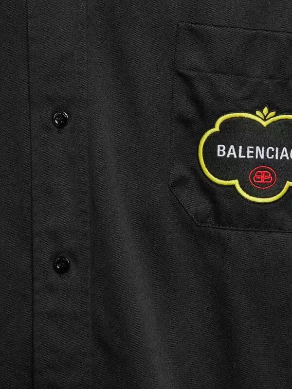 Balenciaga Logo-embroidered Double-sleeve Shirt